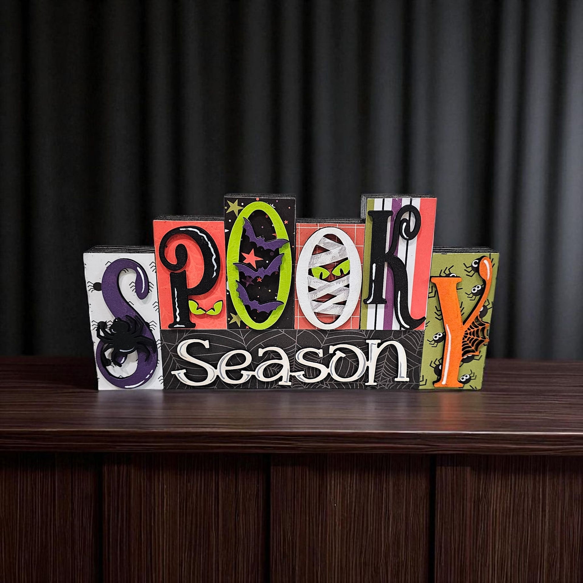 Halloween Block Words - Spooky Season – Tina's Rustic Creations